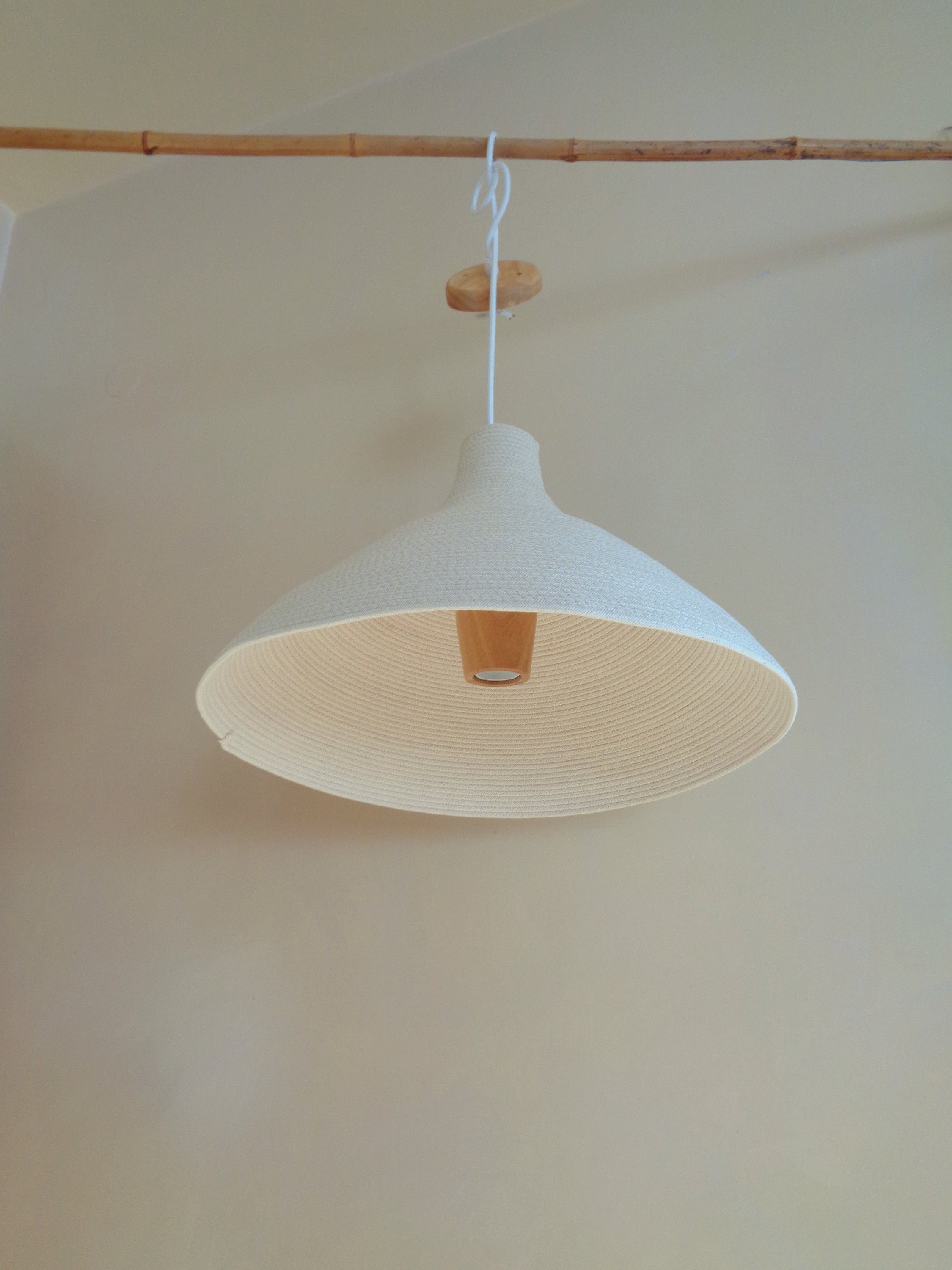 Extra Large Cotton Rope Pendant Light Modern Farmhouse - Etsy