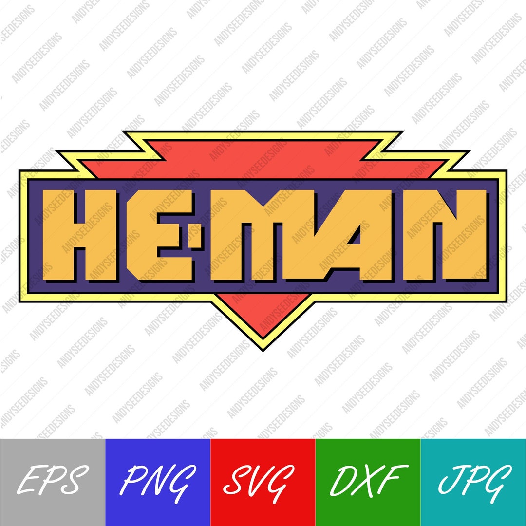 He-man Logo Tv Show Comic 80s 90s Vector Digital Download SVG, EPS, Png ...