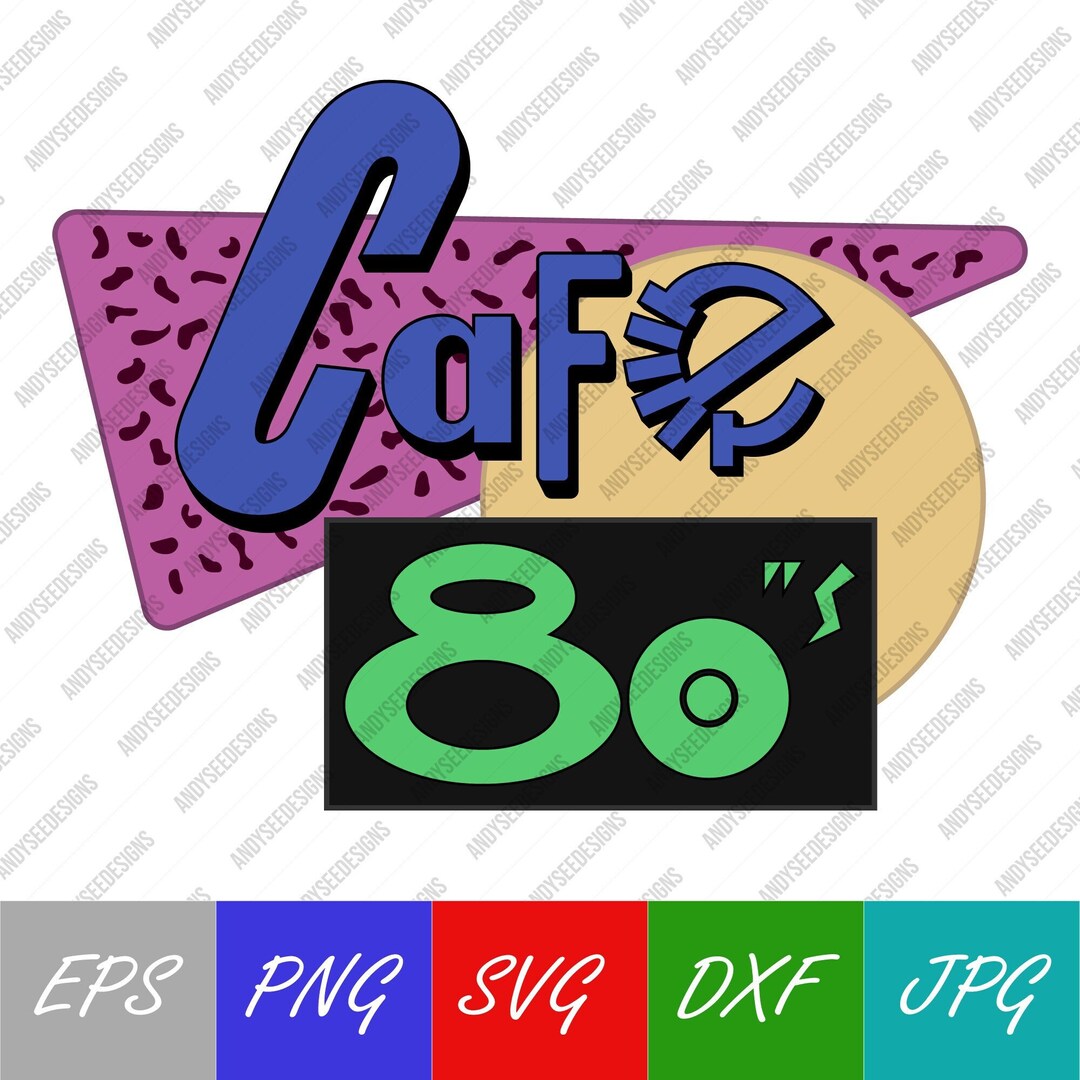 Cafe 80's Logo From Back to the Future II Logo Vector - Etsy