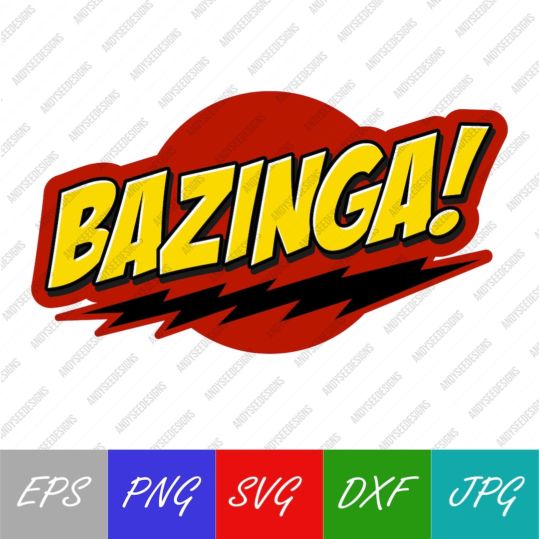 Bazinga Logo SVG Big Bang Theory Sheldon Cooper Vector Digital Download SVG, EPS, Png, Jpeg, Dxf ...