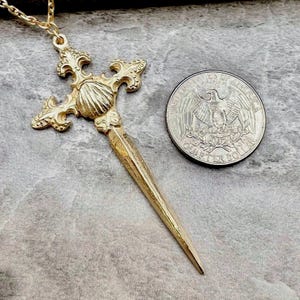 The Camino De Santiago Cross Necklace | the Way of Saint James | Sword ...