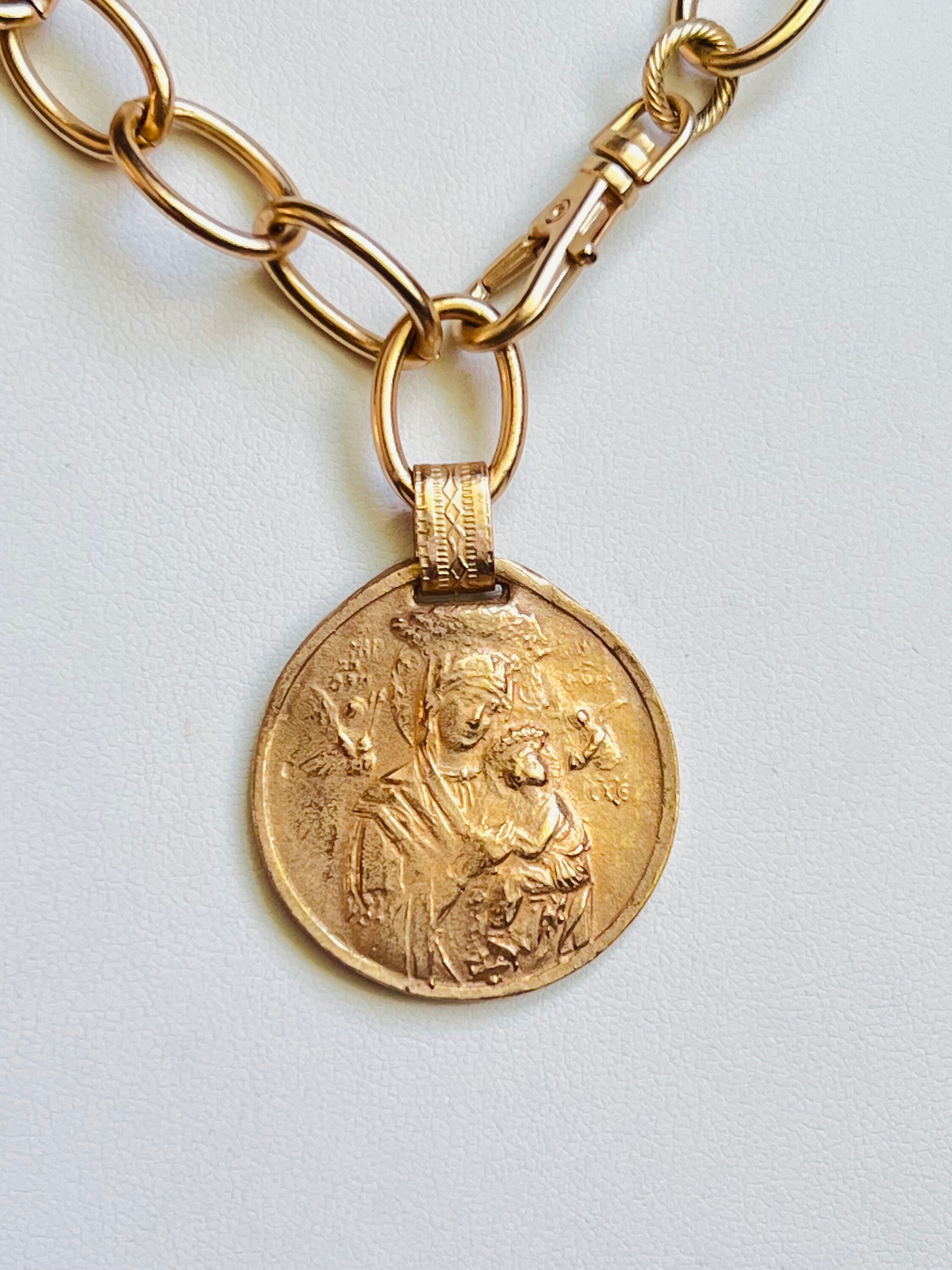 Our Lady of Perpetual Help Necklace Adjustable Large Link - Etsy