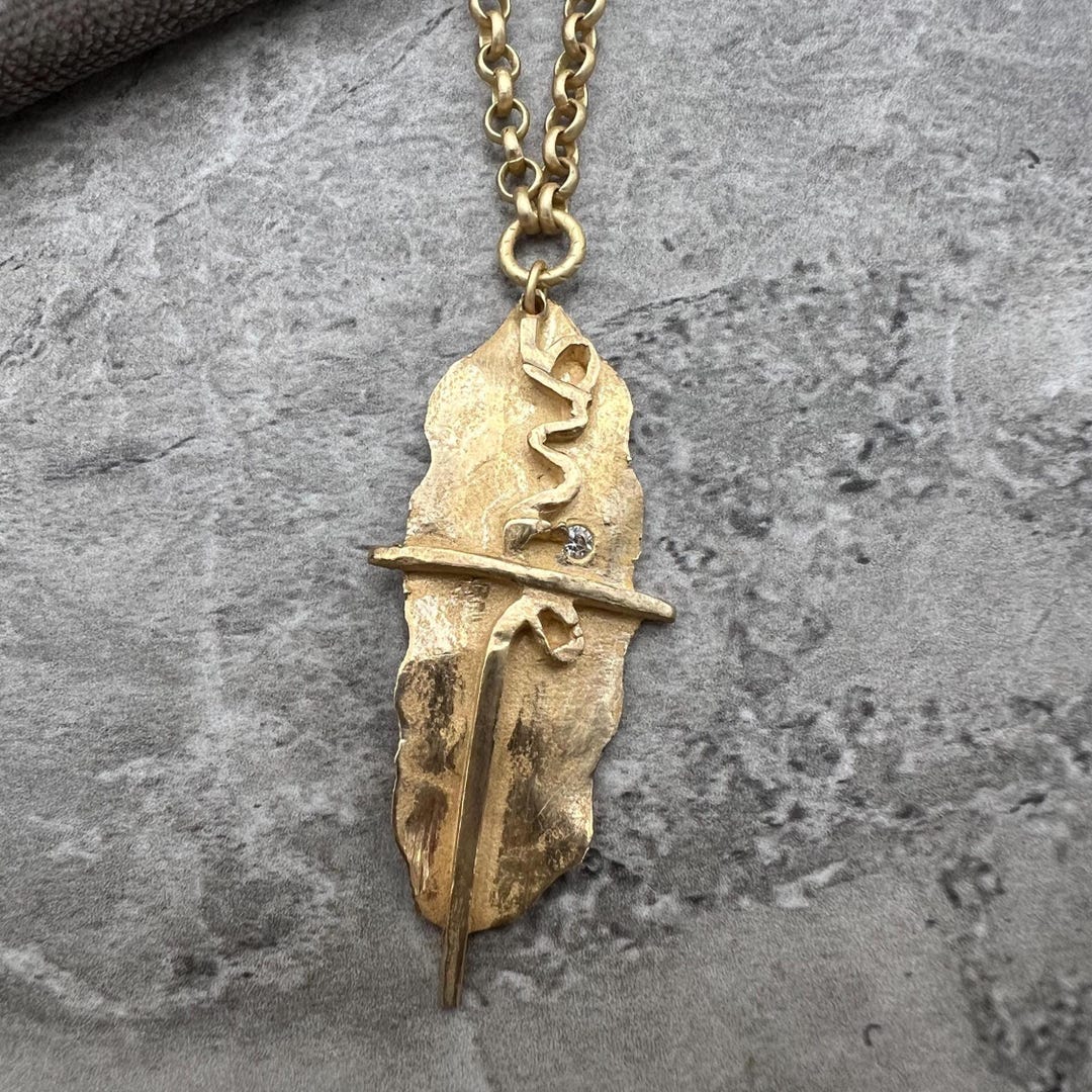 Handcrafted Bronze "smile" Cross Necklace – Memorial Jewelry for ...