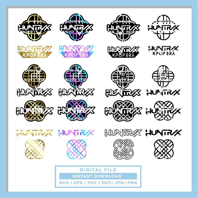 Huntrix Logo Bundle, Kpop Demon Hunters, SVG Cut File (digital Download ...