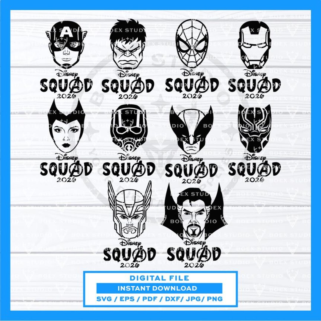 Avengers Super Heroes SVG Bundle: Spiderman, Ironman, Hulk (digital ...