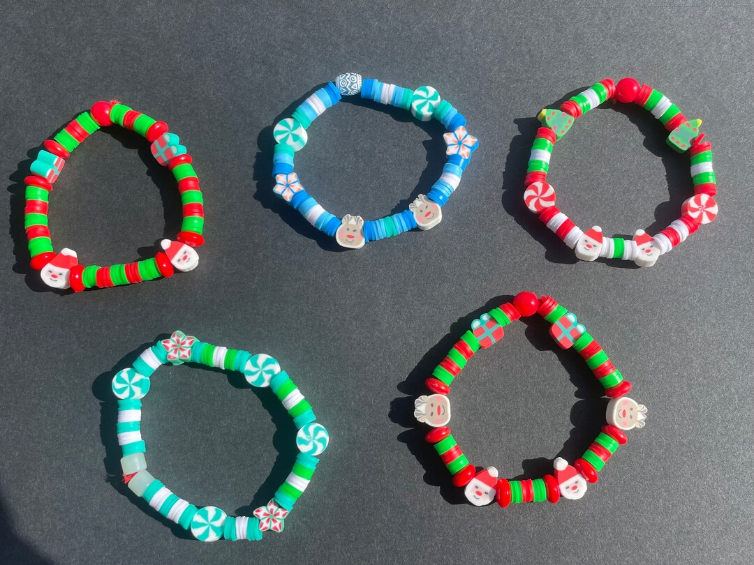Christmas Handmade Beaded Bracelets - Etsy