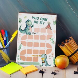 Personalized Dinosaur Reward Chart Printable T-rex Behavior - Etsy
