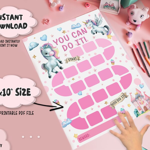 Unicorn Reward Chart Png - Etsy