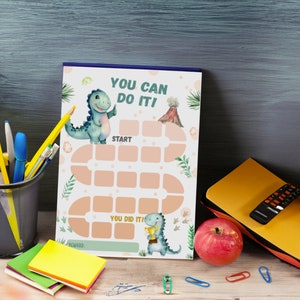 Personalized Dinosaur Reward Chart Printable T-rex Behavior - Etsy
