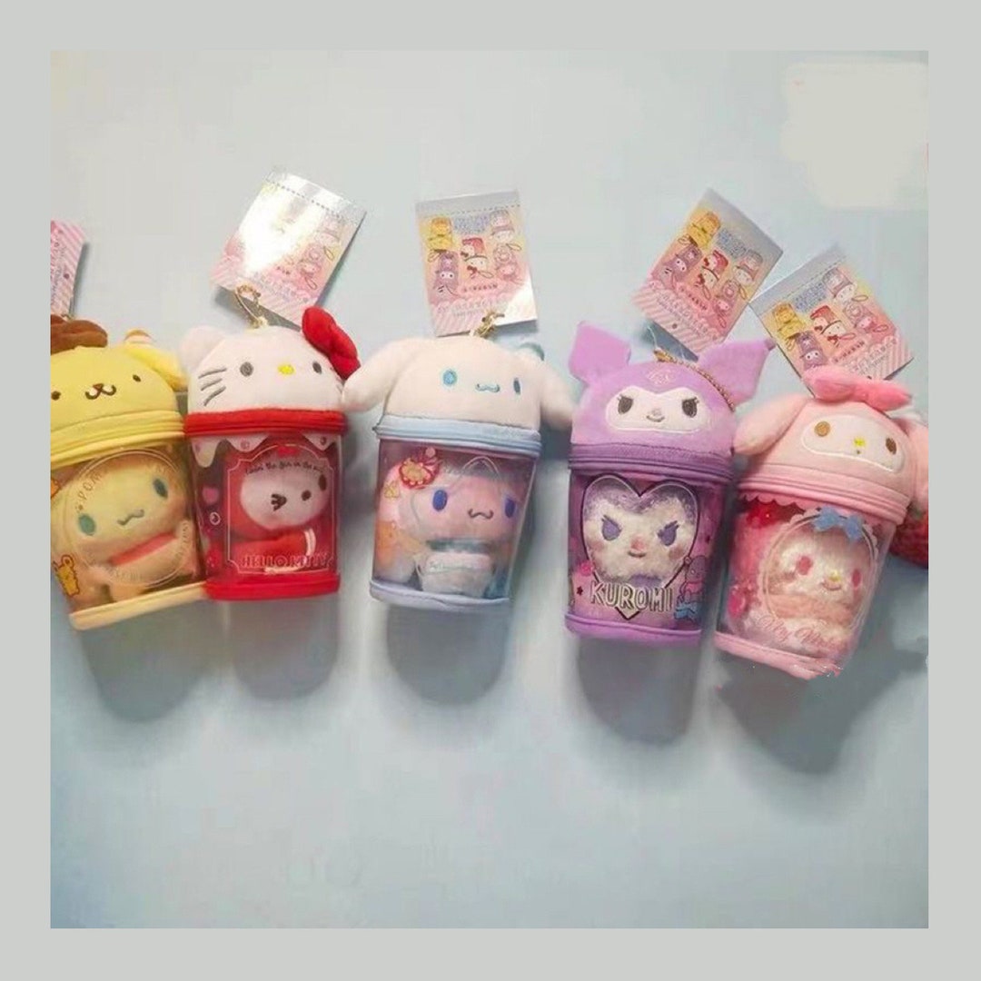 Cute Boba Bubble Milk Purse Keychain Kurom My Melo Purin - Etsy