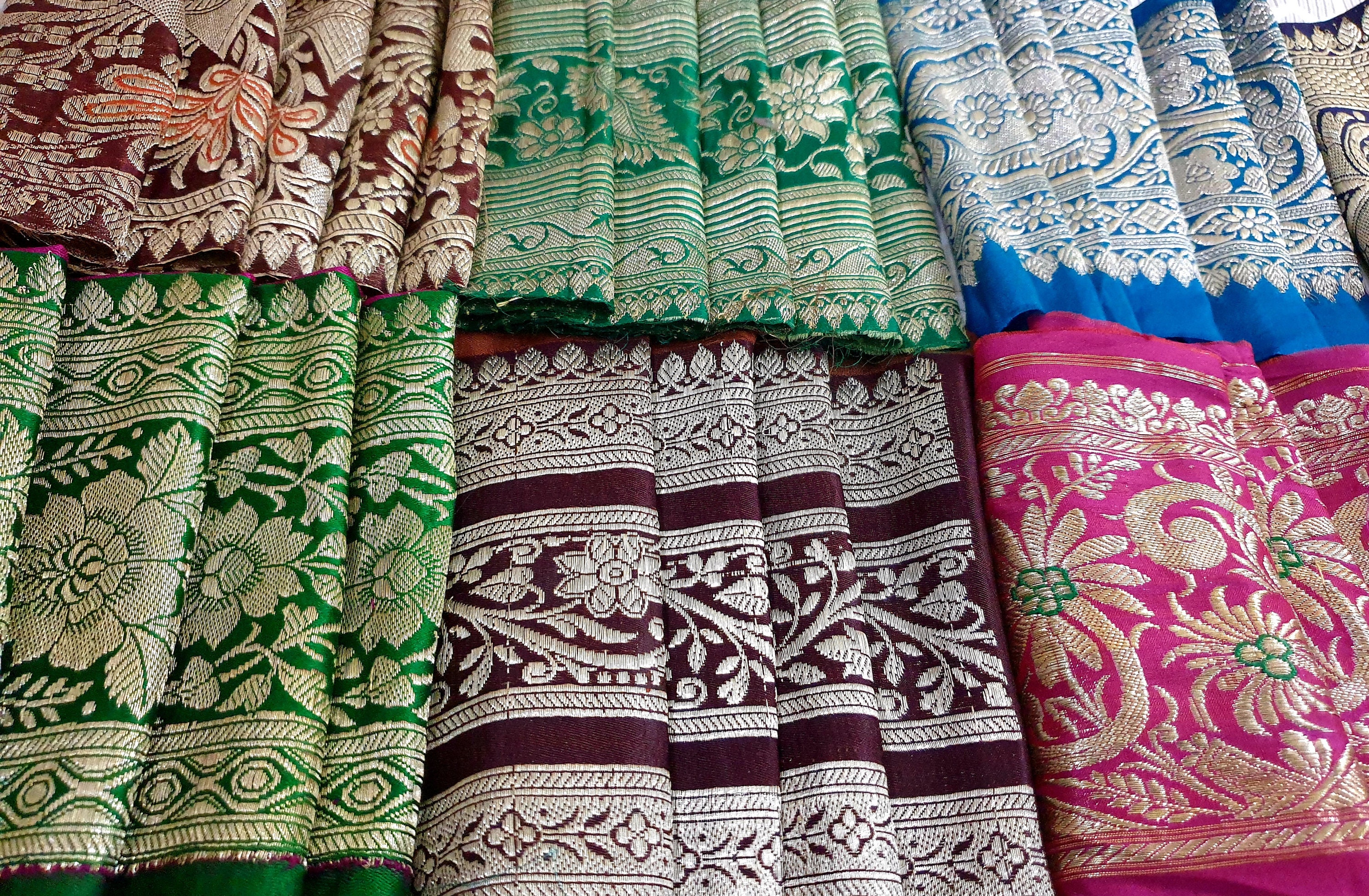 Sari Trim Lot Lace Ribbon Border Banarasi Banarsi Antique Vintage 10 ...