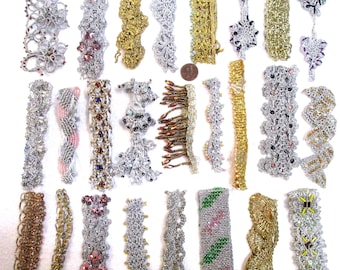 RARE Lot OV Antique Vintage Sari Trim Lace Ribbon 10 Pcs | Etsy