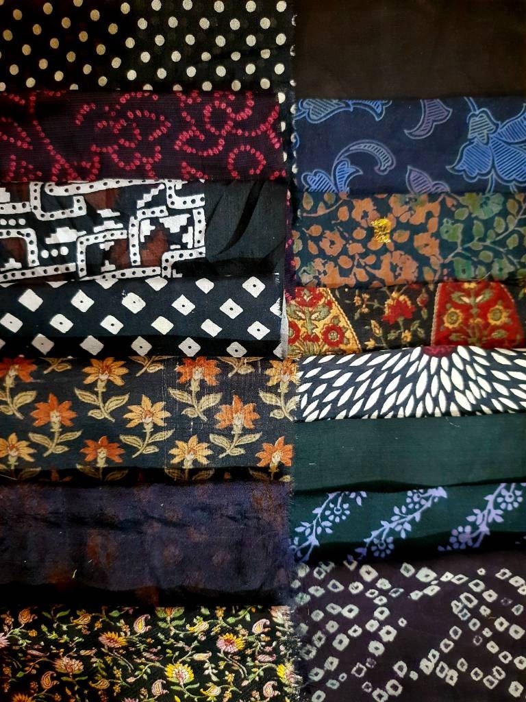 Lot Pure SILK Vintage Sari Fabric Material Remnant 8 - Etsy