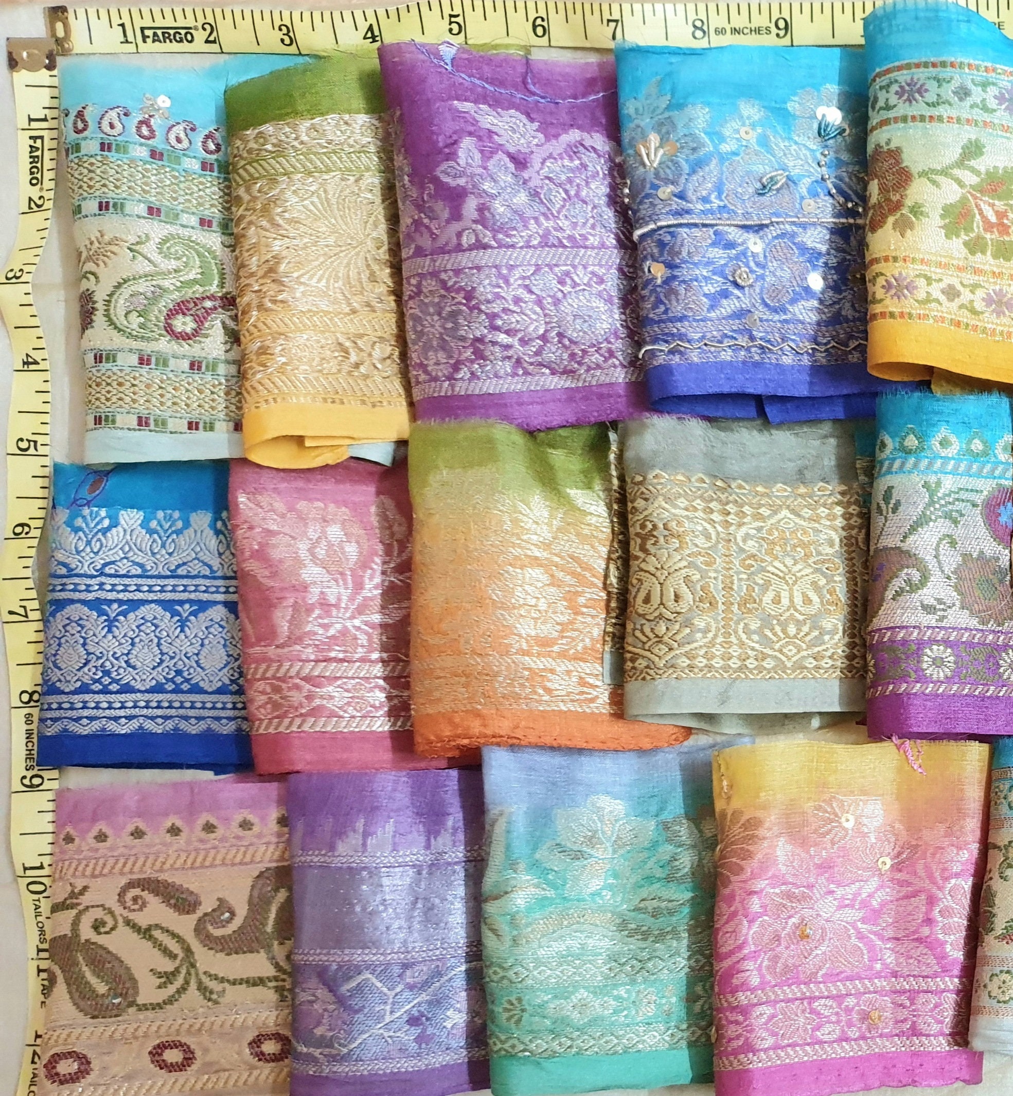 25 Pieces RARE Antique Vintage Sari Silk Trim Lace Lot Ribbon - Etsy