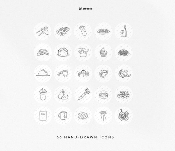 Digital Drawing & Illustration Art & Collectibles IG Story Covers Food ...