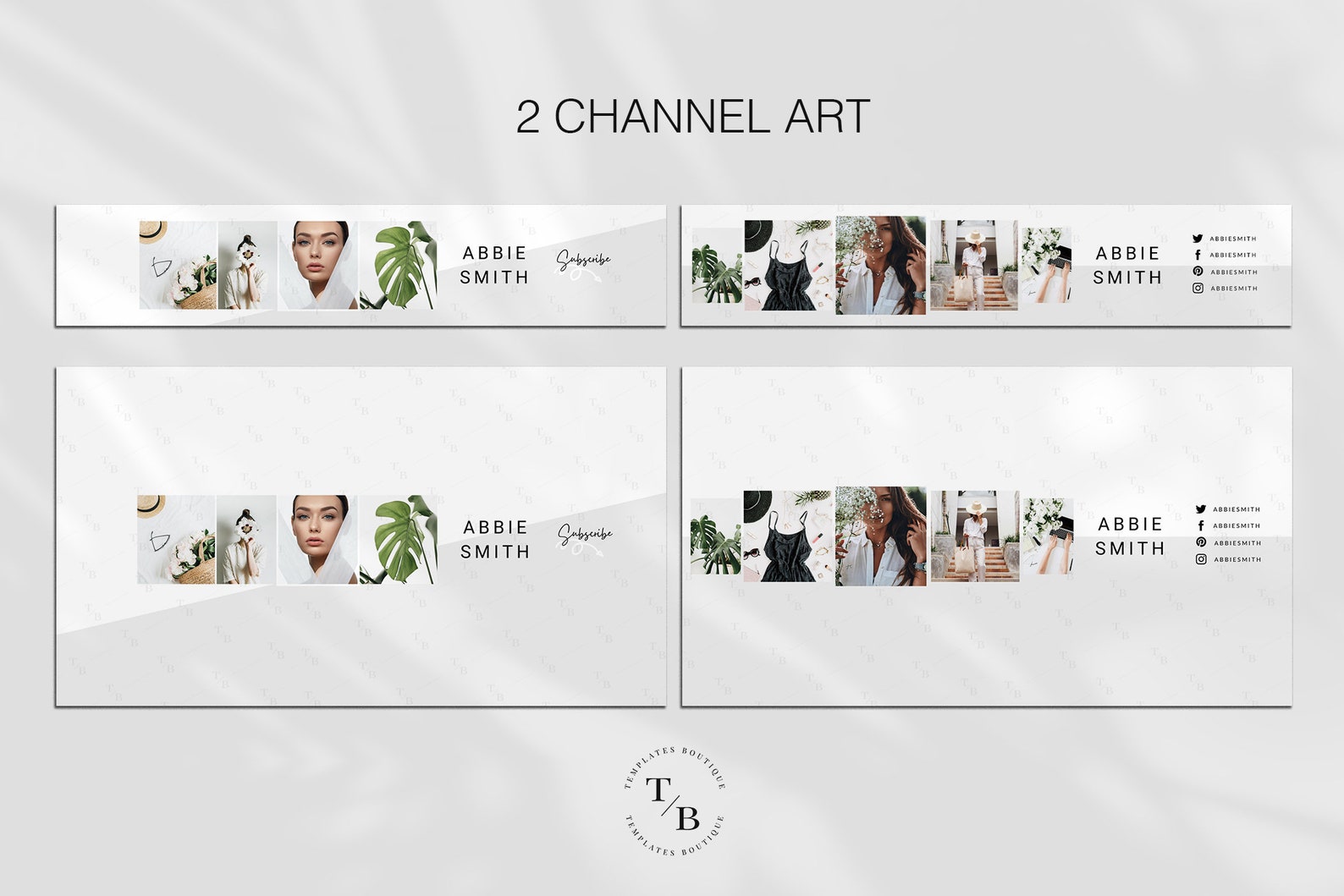 Youtube Channel Kit | Editable Canva Template | Minimal Clean Branding ...