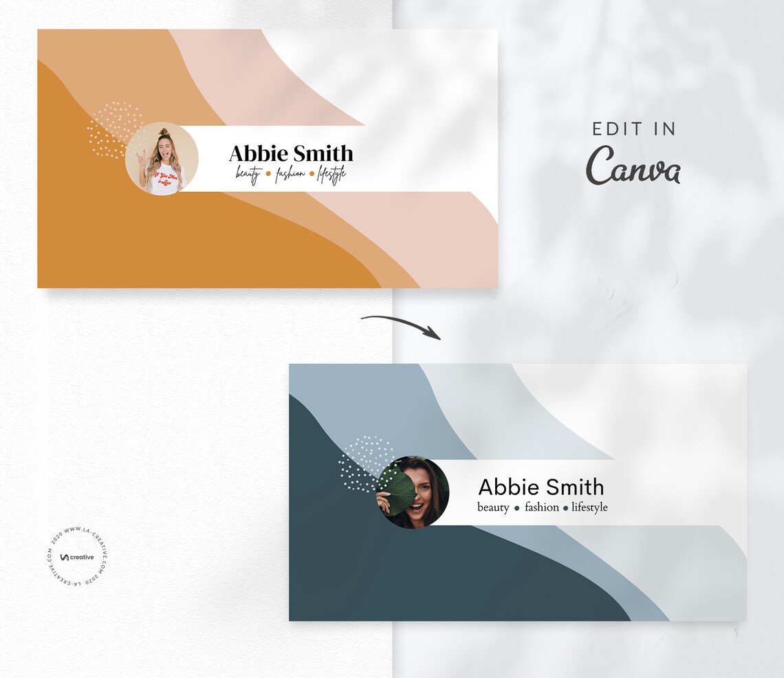 YouTube Channel Kit Editable Canva Template Pink and Peach | Etsy