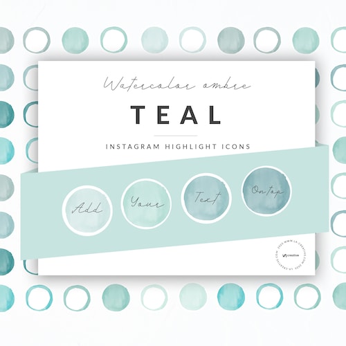 Instagram Story Highlight Icons Watercolor Circles Clipart - Etsy