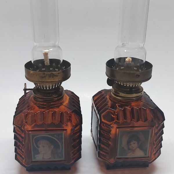 Mini Amber Oil Lamp - Etsy