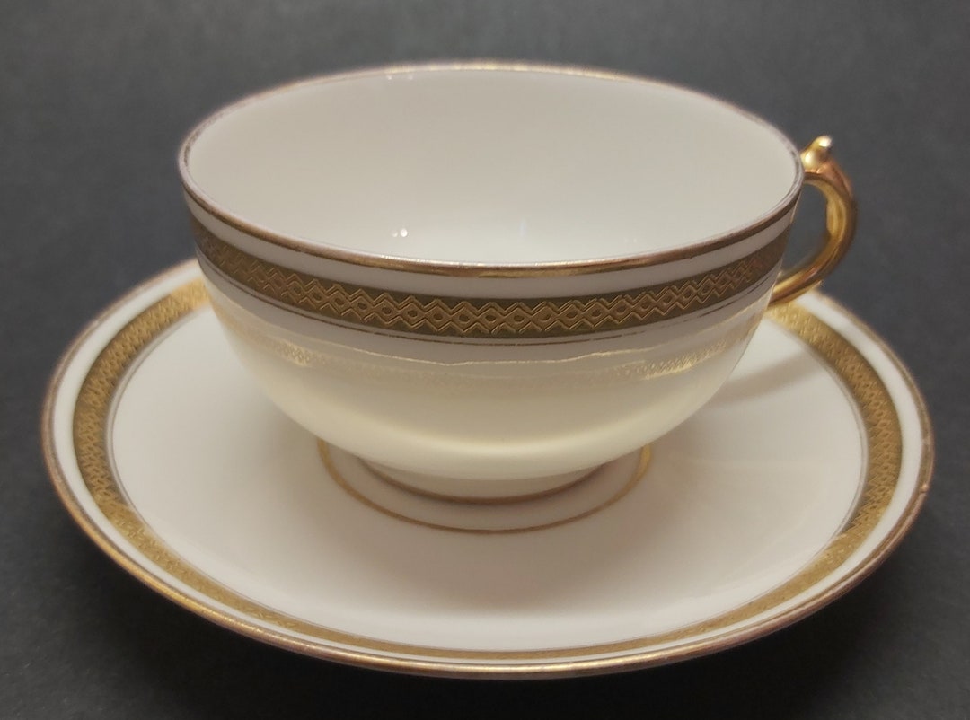 CH Field Haviland GOA Limoges France Tea Cup and Saucer Gold - Etsy