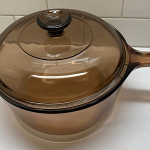 2.5 Litre Corning Vision Amber Glass Cookware Sauce Pot With Lid - Etsy