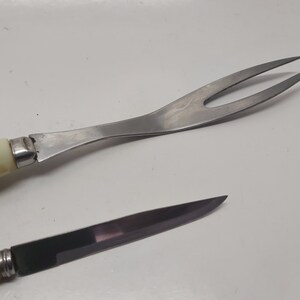 Vintage Bone Antler Handle Carving Fork and Steak Knife Stainless Steel Japan - Etsy