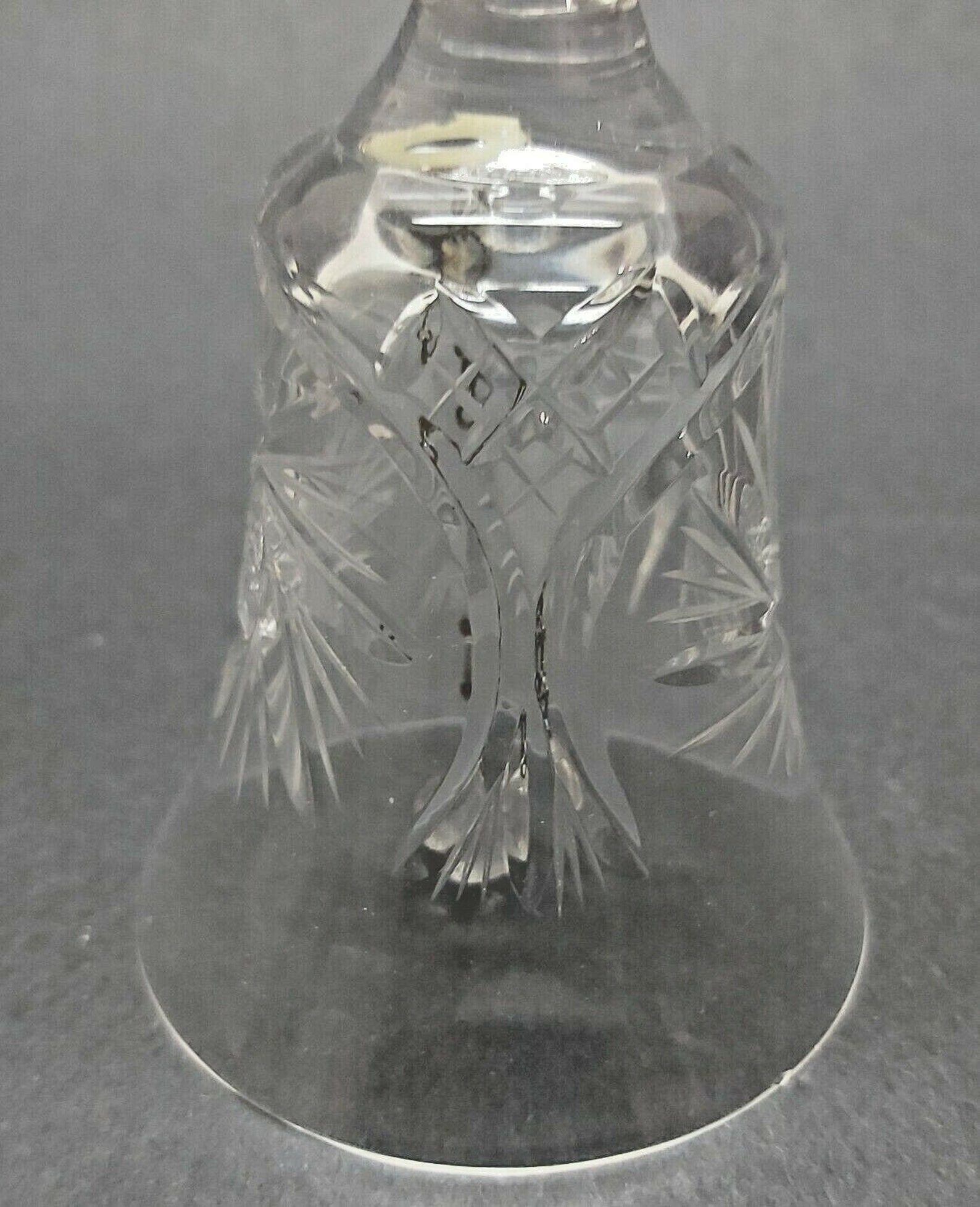 Vintage Clear Pinwheel Crystal Bell - Etsy