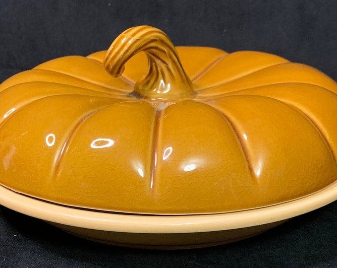 Pumpkin Pie Plate Keeper Server With Lid - Etsy