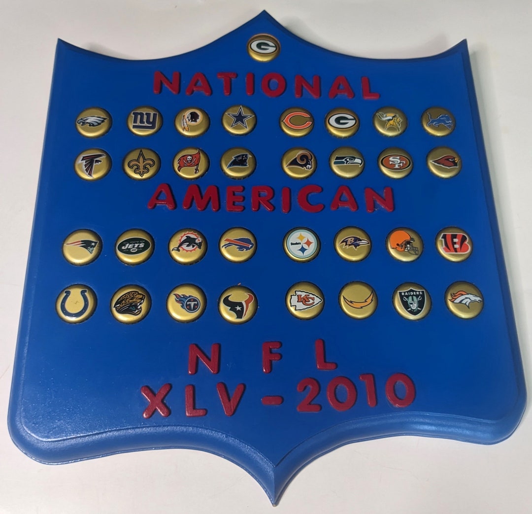 2010 Budweiser Gold NFL Logos Beer Cap Complete Set in Wood Plaque - Etsy
