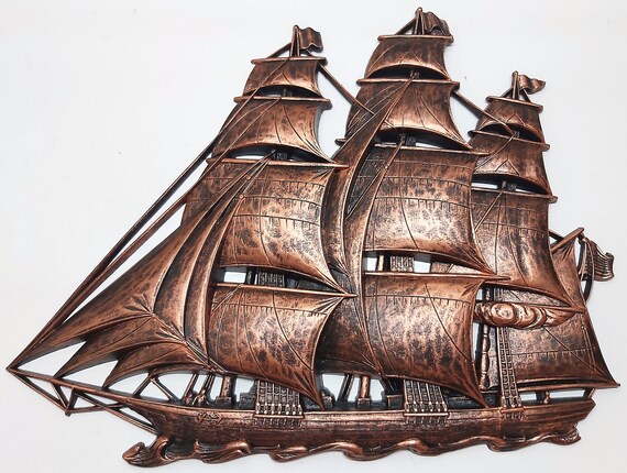 Syroco Coppercraft Guild Nautical Tall Ship Clipper 3D Wall - Etsy