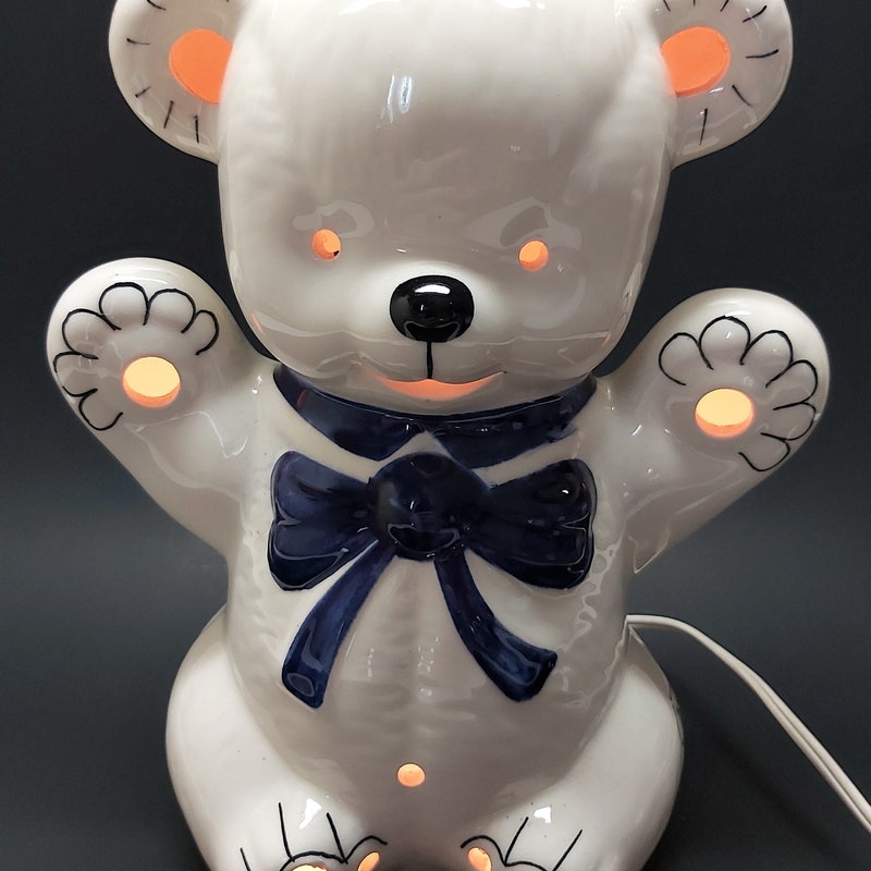 Teddy Bear Lamp - Etsy