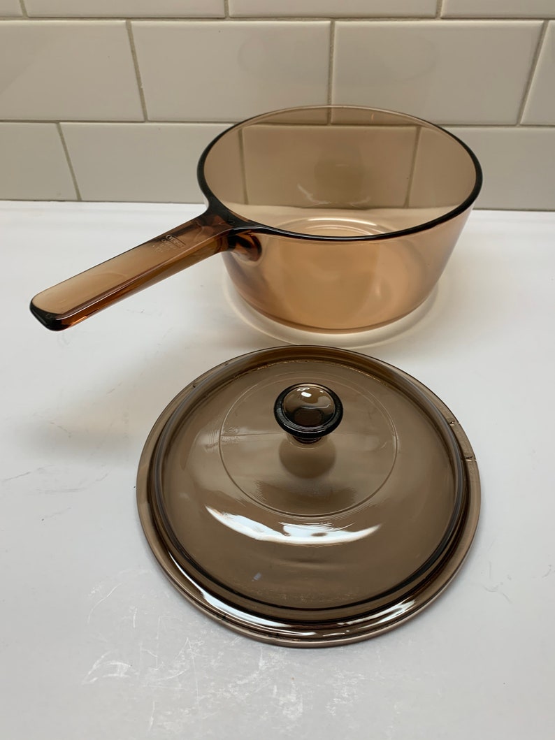 1.5 L Corning France Vision Amber Glass Cookware Sauce Pot | Etsy