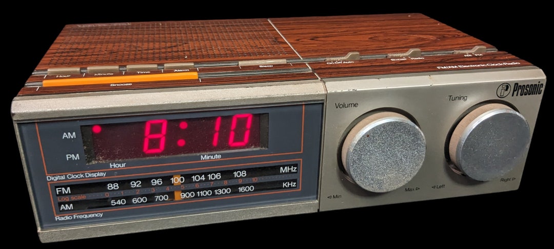 Vintage Prosonic PCR 215 AM FM Clock Radio in Grain Plastic Cabinet - Etsy