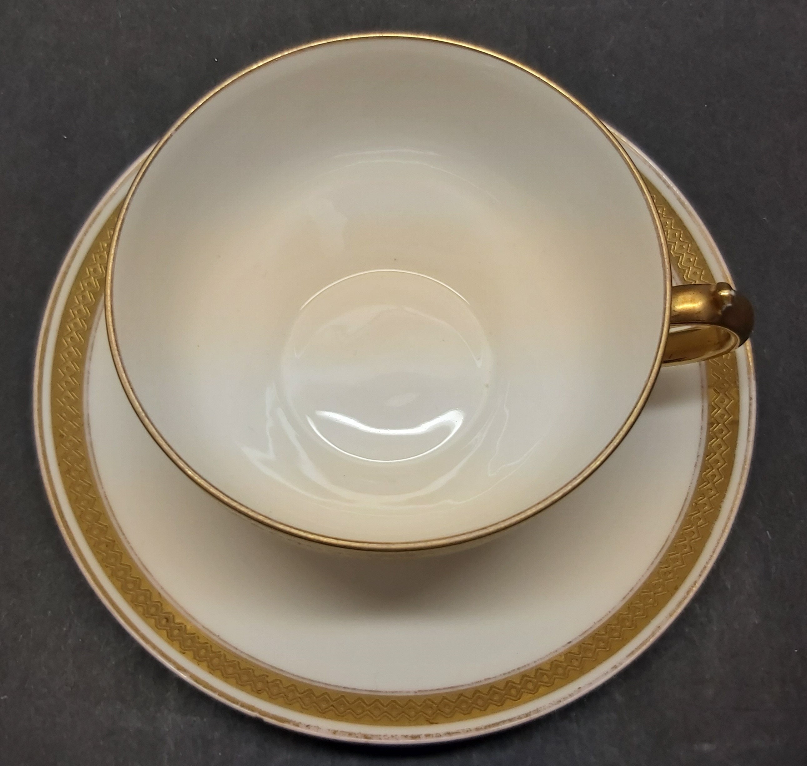 CH Field Haviland GOA Limoges France Tea Cup and Saucer Gold | Etsy