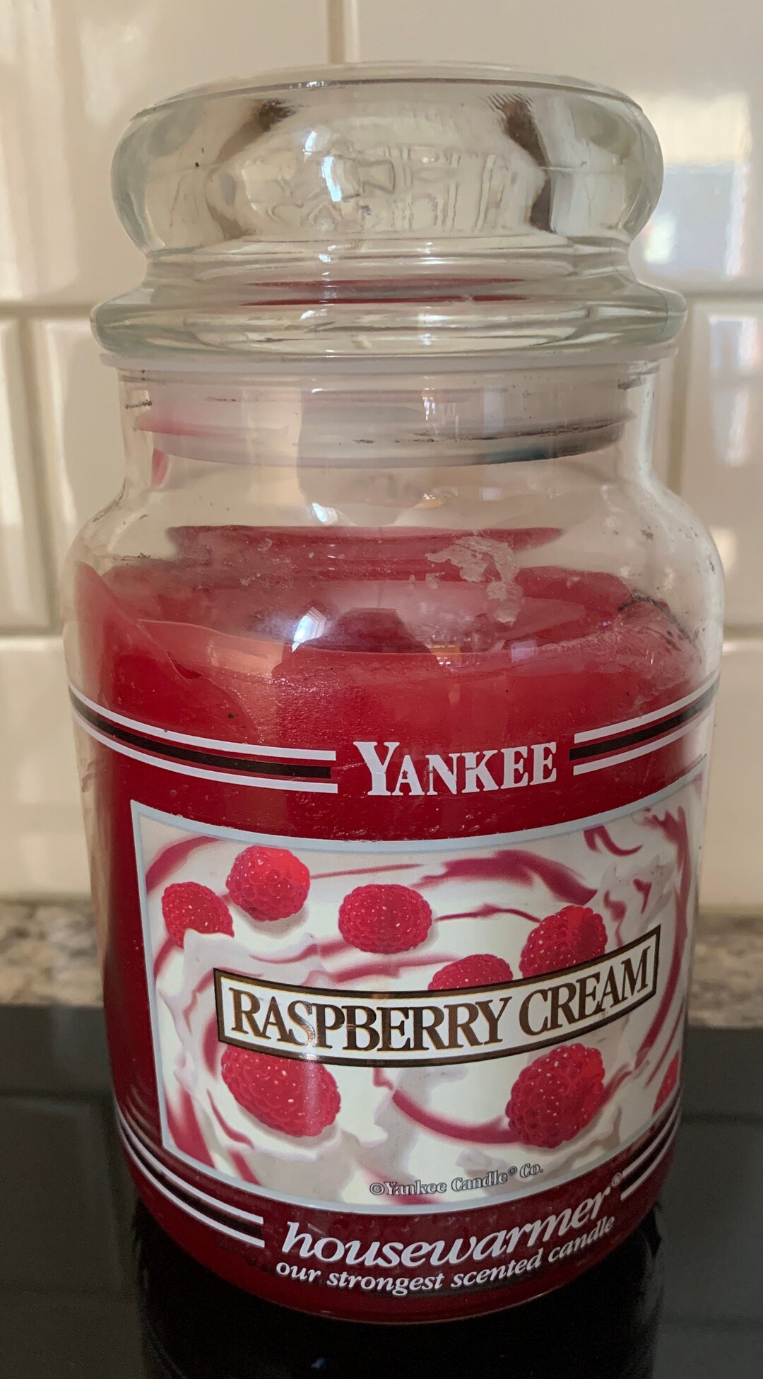 Yankee Candle Raspberry Cream Large Jar (classic Label) - Etsy