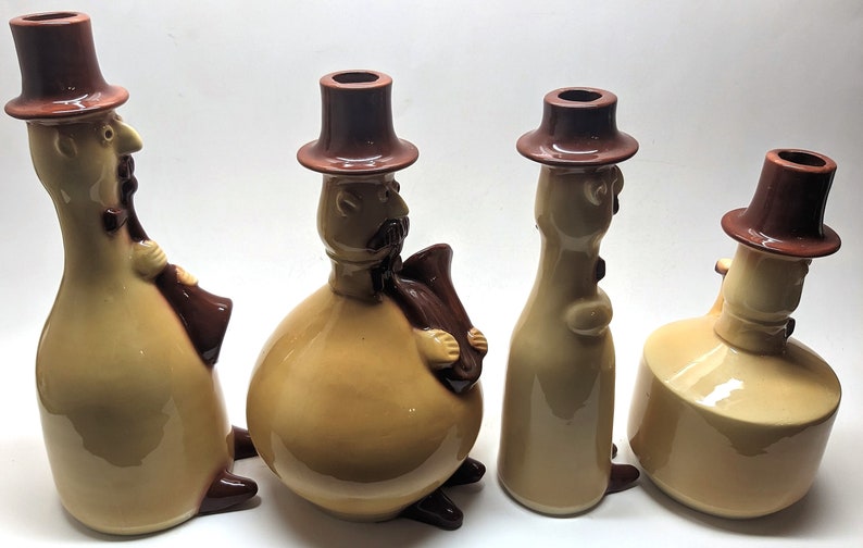 Royal Haeger Art Pottery Decanter Jug Toe Tapper Musicians - Etsy