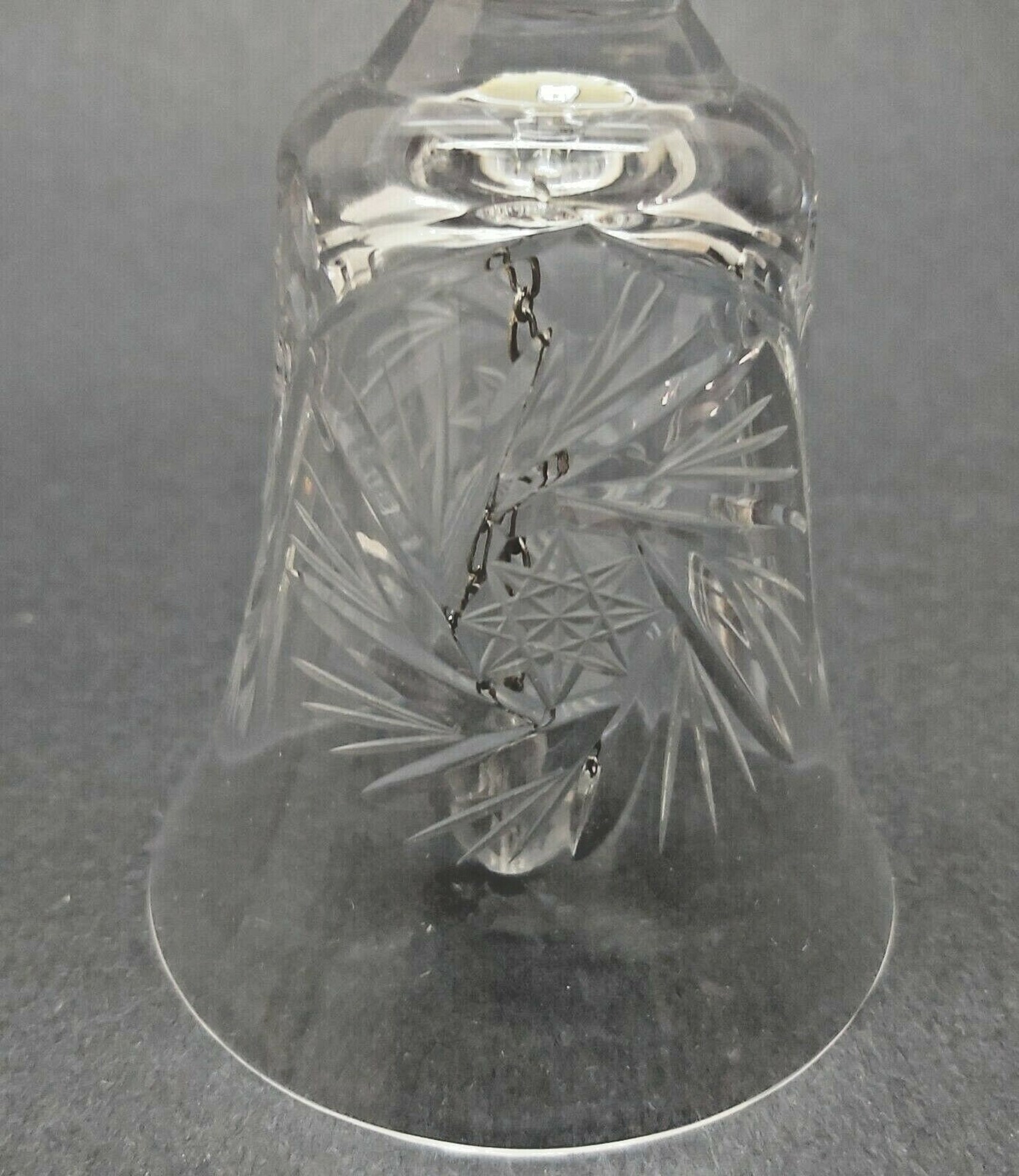 Vintage Clear Pinwheel Crystal Bell - Etsy