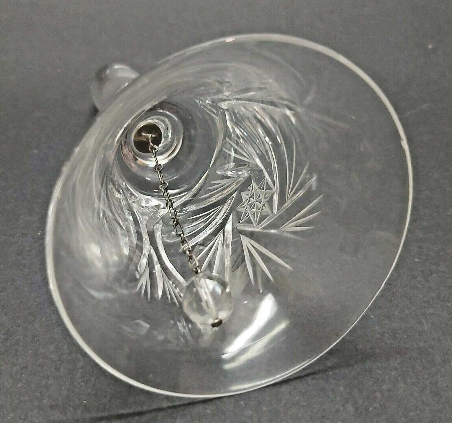 Vintage Clear Pinwheel Crystal Bell | Etsy