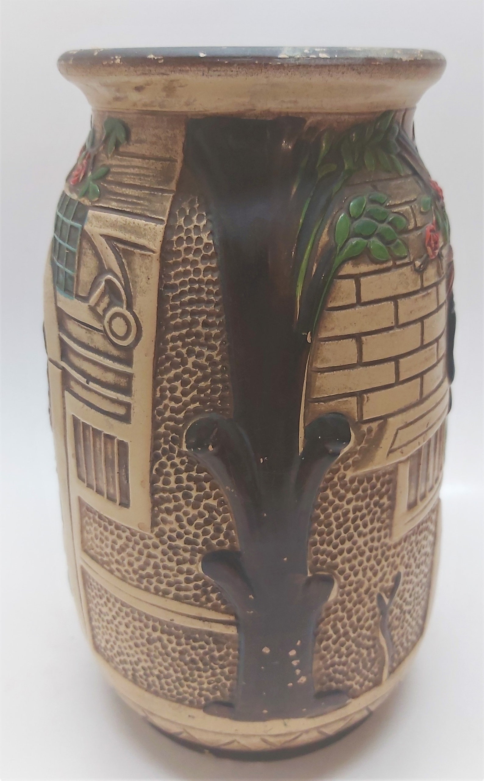 Japanese Art Pottery Hand Painted Relief raised Decoration - Etsy