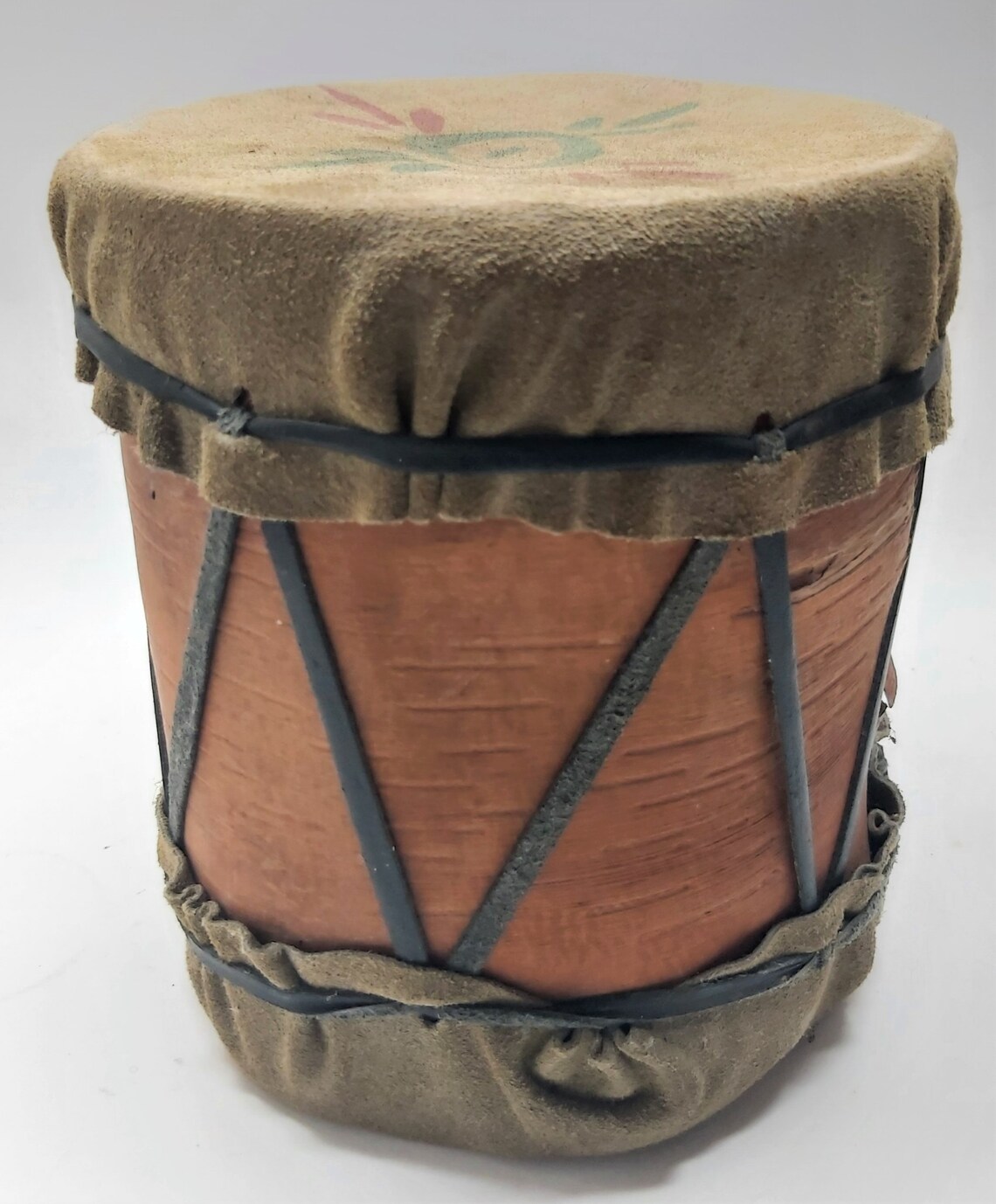 Vintage Genuine Native Indian Tom Tom Deer Skin Birchbark Drum | Etsy