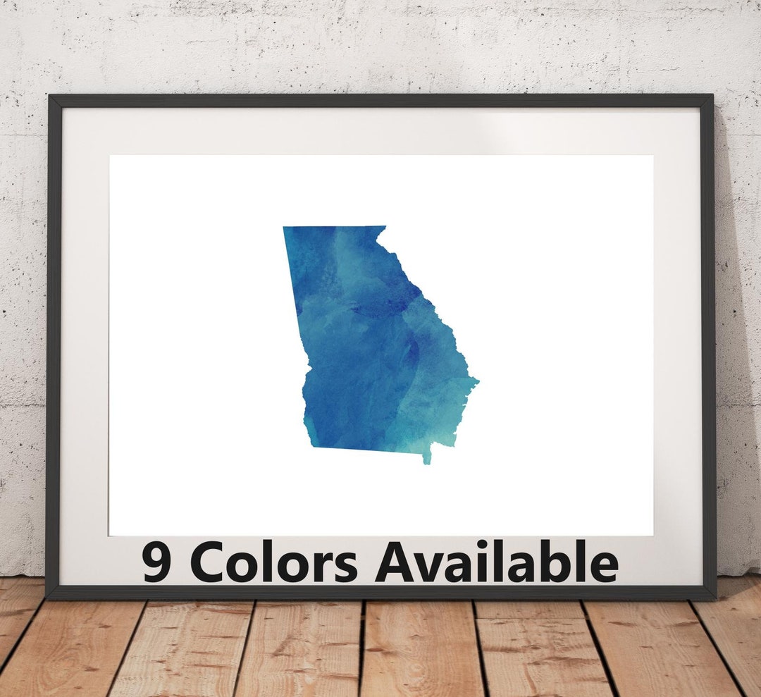 Georgia Watercolor Print - Unframed, State Wall Art, Georgia Art Print ...