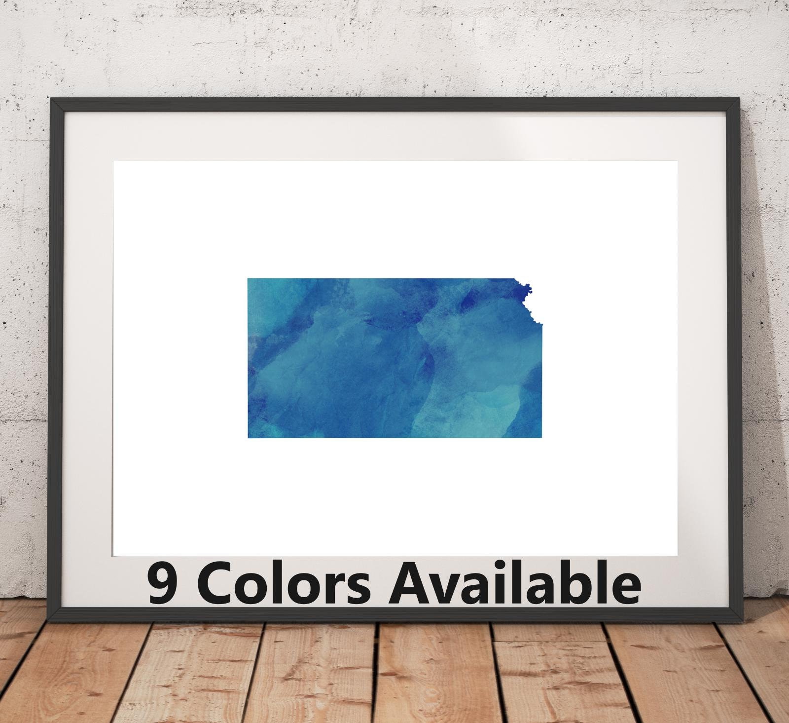 Kansas Watercolor Print Unframed, State Wall Art, Kansas Art Print ...