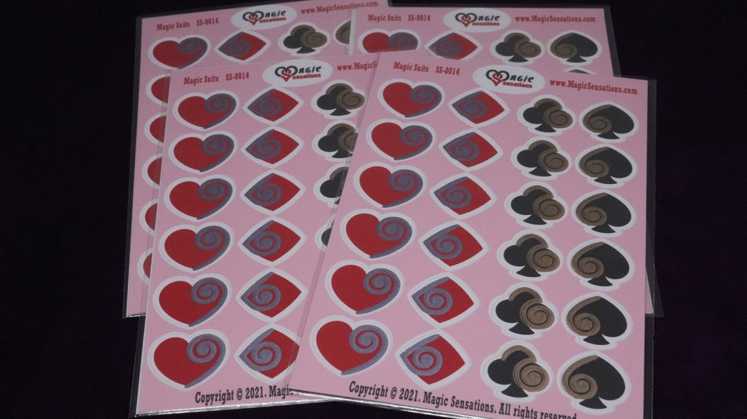 Playing Cards Pips Sticker Sheets (set of 2) - Etsy
