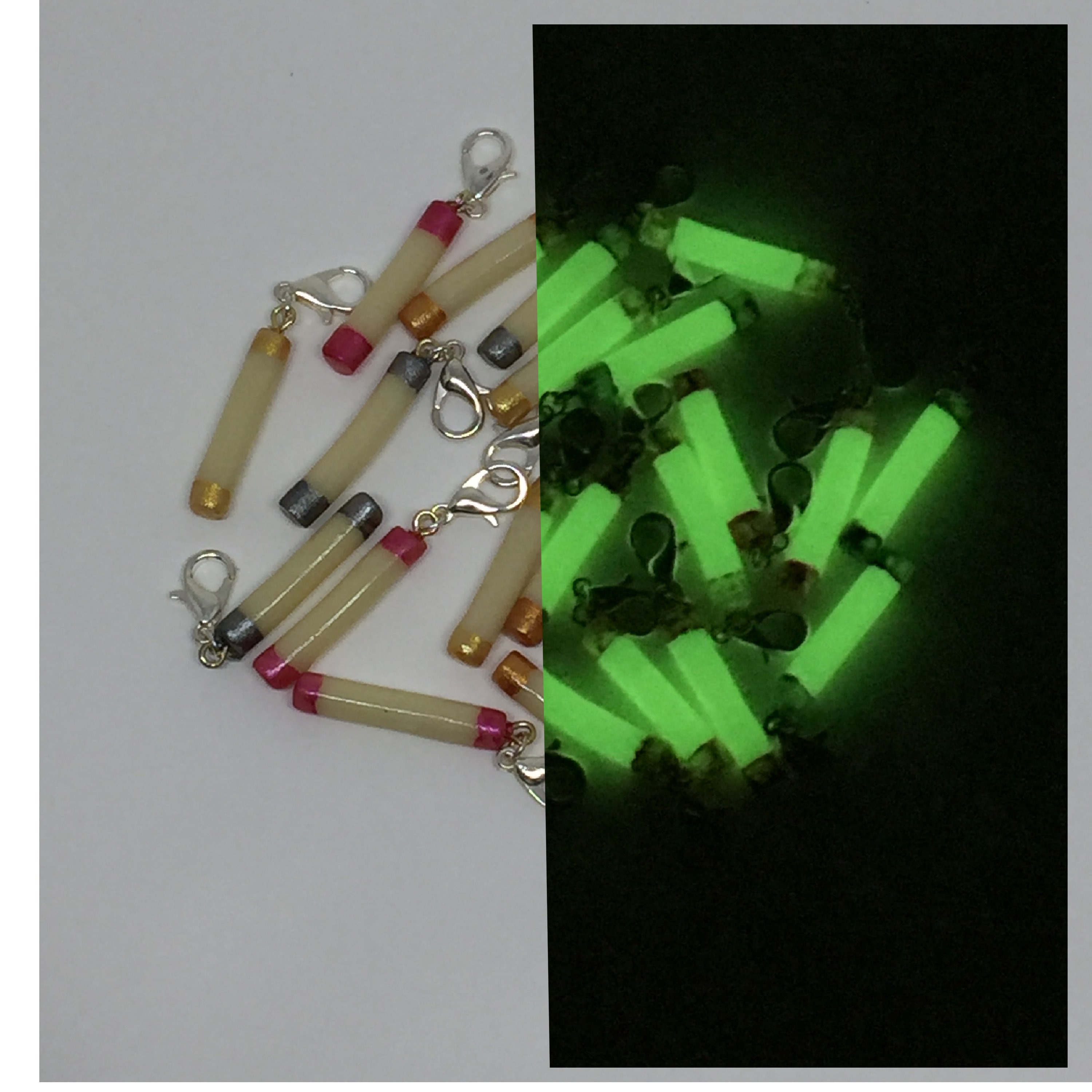 2 Pc Glow in the Dark Magic Wand Charm (random Color). - Etsy