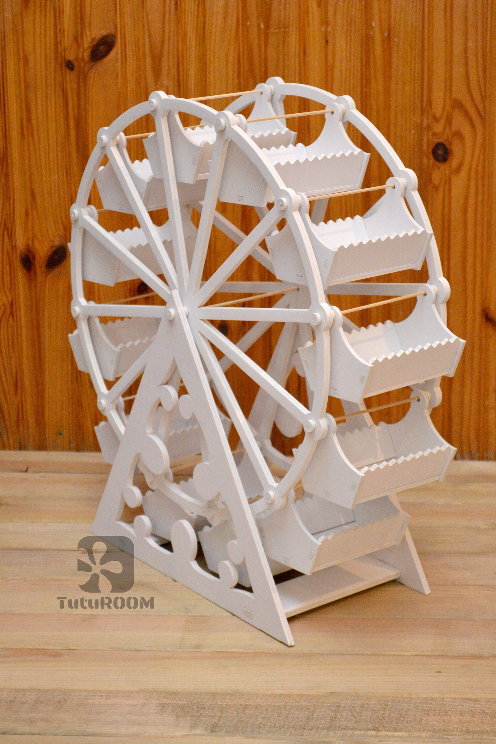Wooden Ferris Wheel Candy-bar Stand for Sweets Vector File for Laser ...