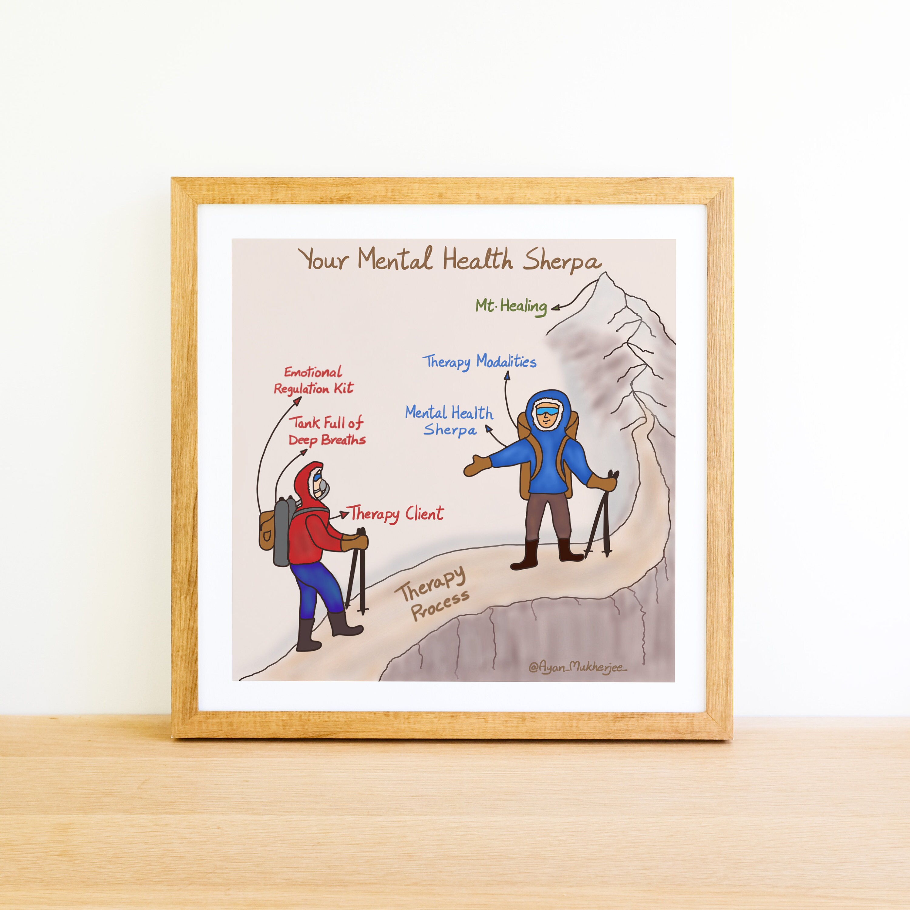 Mental Health Sherpa Instant High-resolution Download Counselor Gift ...