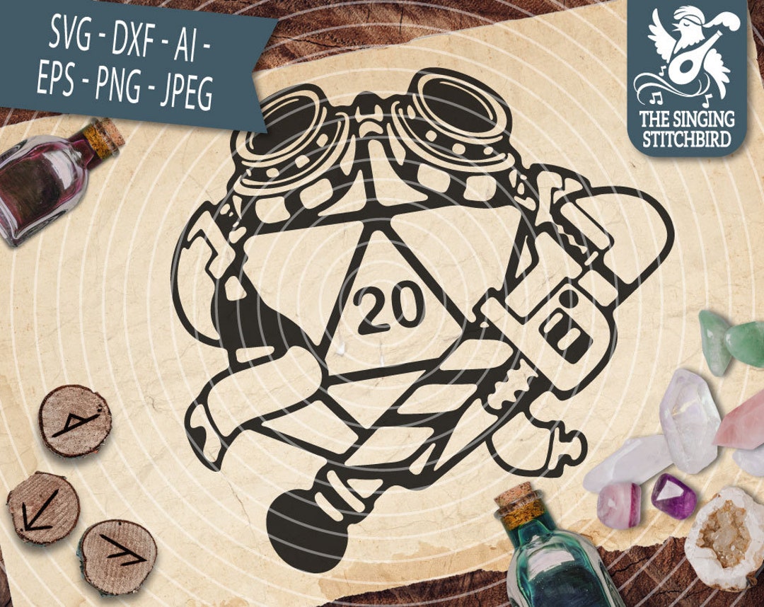 D20 - Artificer 1 SVG, Dungeons and Dragons Commercial Use, Silhouette ...