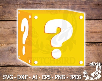 Mario Question Mark Vector - Etsy