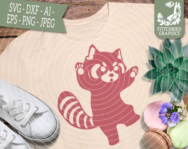 Commercial Use SVG Eps Dxf Red panda svg Silhouette Studio Cricut ...