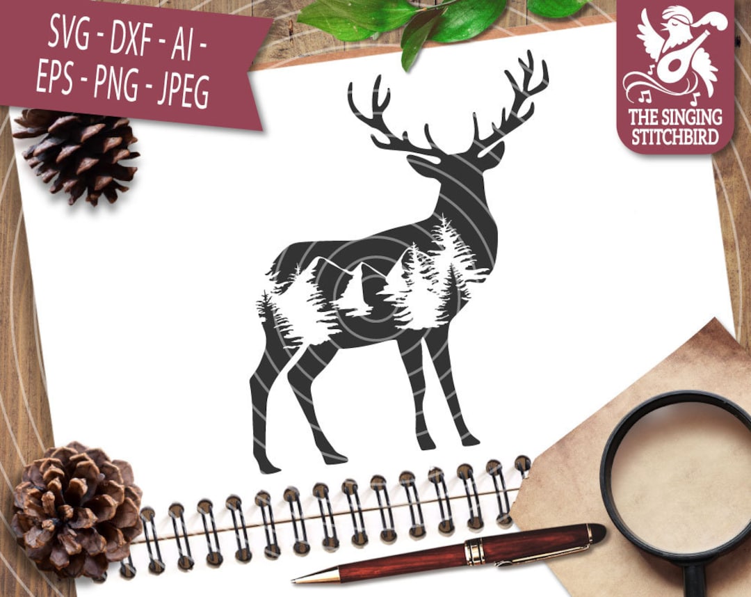 Mountain Range - Stag SVG, Instant Download, Stag SVG, Commercial Use ...